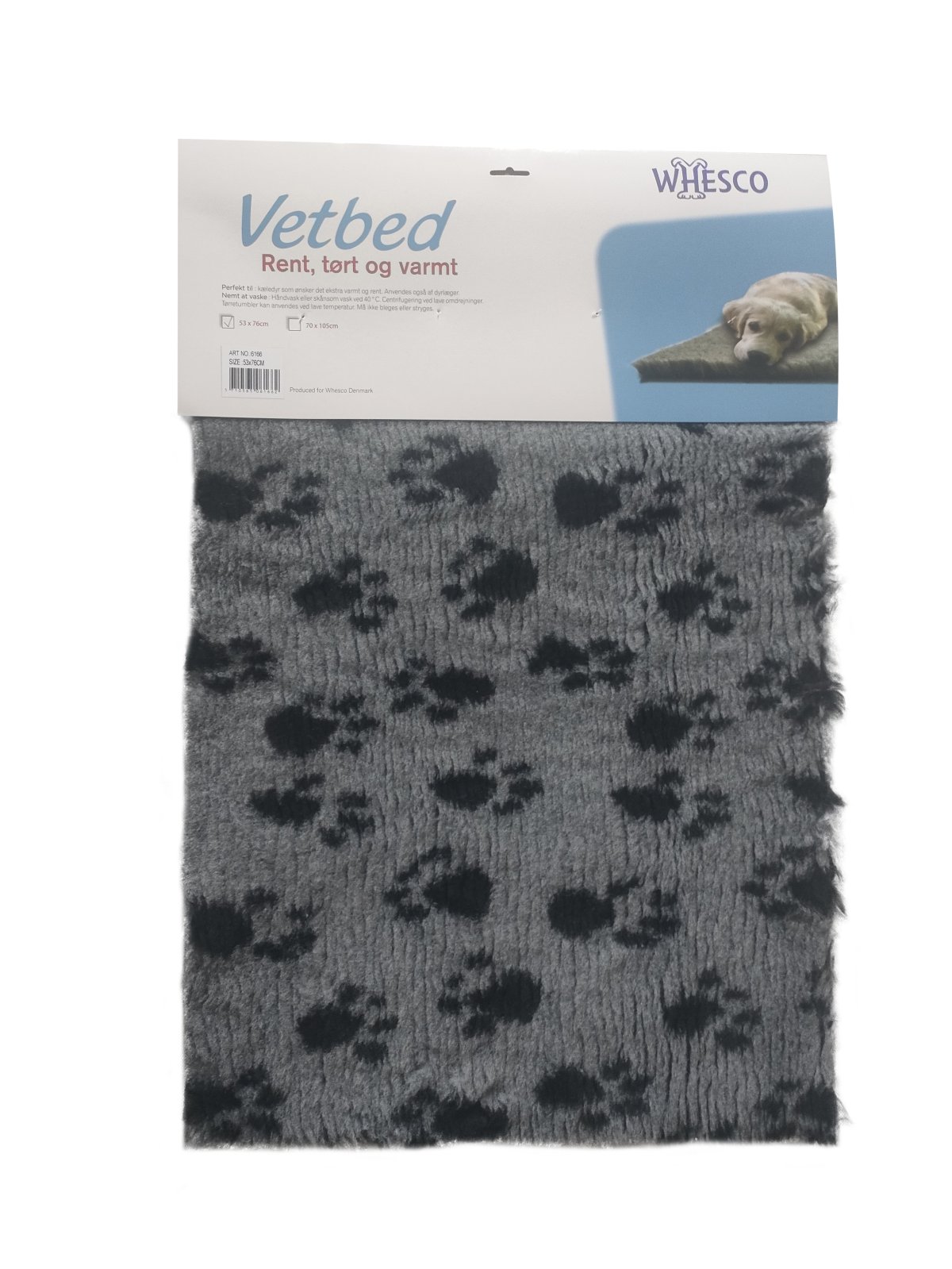 Vetbed Grå Med Poter - Vetbed - Whesco Trading